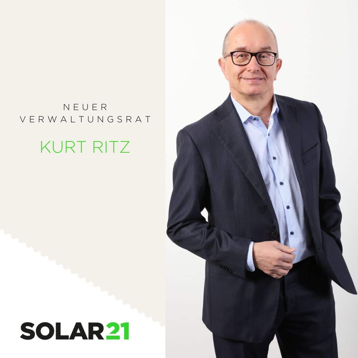 Kurt Ritz als neuer Verwaltungsrat - Solar21